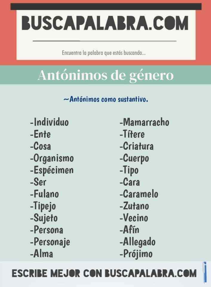 Conoce el 【Genero Antonimo】